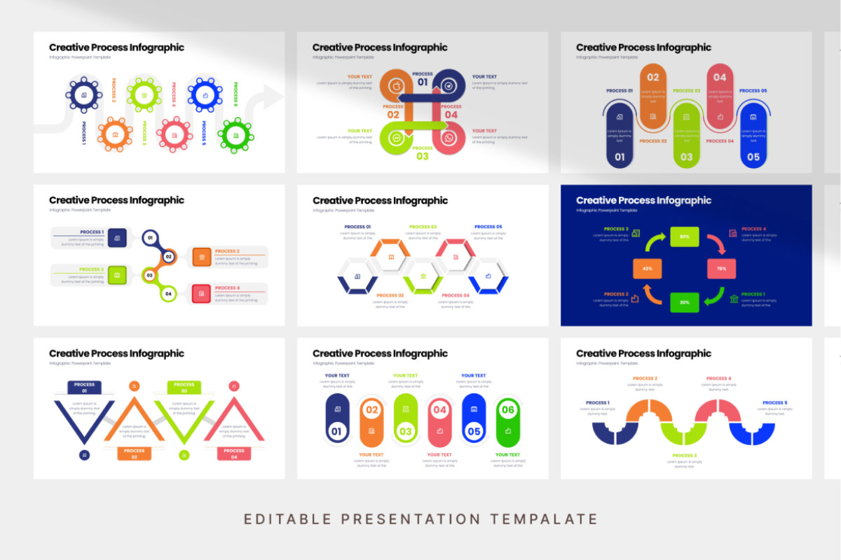 Creative Process Infographic Presentation Template Nulivo Market
